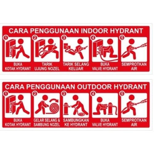 Jual Stiker Cara pengunaan HYDRANT 10X30CM sign rambu k3 - INDOOR ...