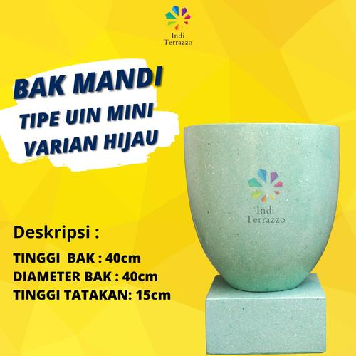 Jual INDI TERRAZZO BAK MANDI TERASO TIPE UIN MINI VARIAN HIJAU - Kota ...