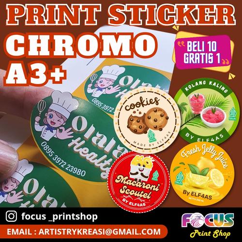 Jual Stiker Label Produk Bahan Chromo Cutting Bentuk - Print Saja ...