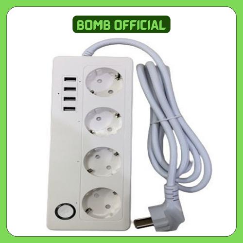 Jual Tuya Smart Power Strip Plug 4 USB Ports Stop kontak Listrik 4 ...