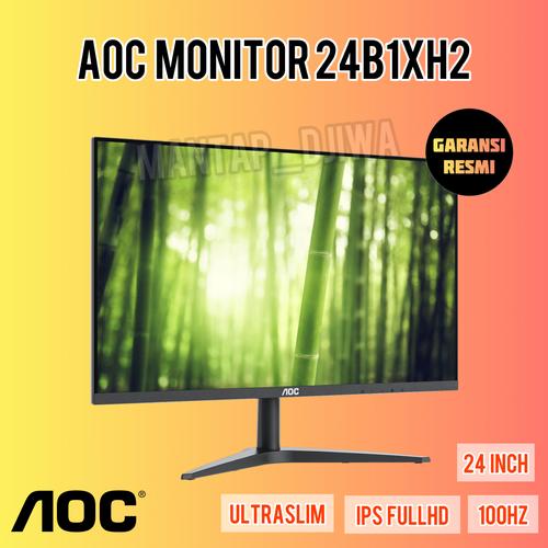 Jual AOC Monitor 24B1XH2 24"inch IPS 100Hz FullHD Ultra Slim- GARANSI ...