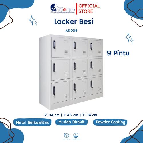 Jual Locker Loker Besi Untuk File Arsip atau Baju 9 Pintu RIONE - Kab ...