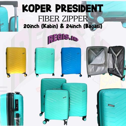 Jual KOPER PRESIDENT ORI 100% 20inch 24inch FIBER PP DOBLEZIP TSA ...