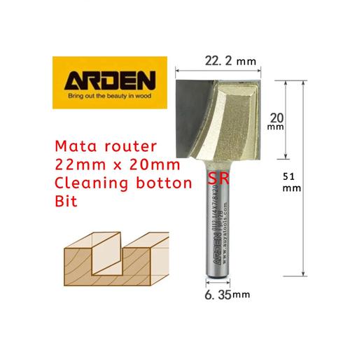 Jual Mata Router/ Profil 22mm × 20mm As 1/4 Cleaning Bottom Bit Merk ...