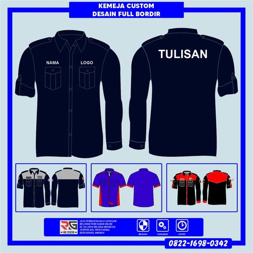 Jual Kemeja Bordir Custom Desain / Kemeja PDL Custom / Seragam PDL / PDH - LENGAN PANJANG, polos ...