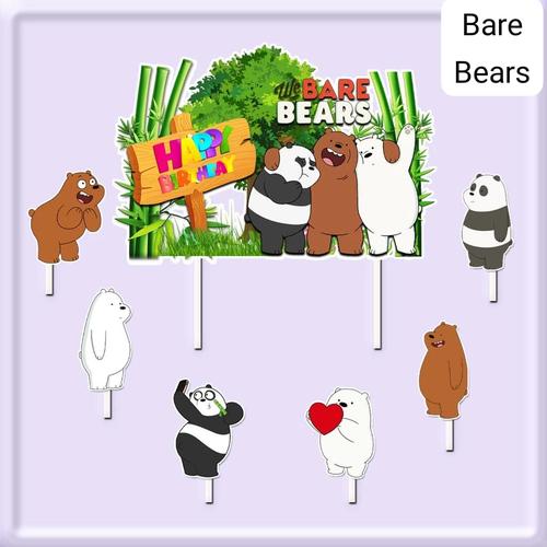 Jual hiasan kue ulang tahun cake topper tema we bare bears - Kota ...