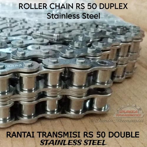 Jual Roller Chain Double RS 50 STAINLESS Duplex Chain Rs50x2R Stainless ...