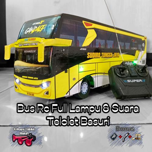 Jual Miniatur Bus STJ SHD Warna Kuning RC SUARA TELOLET BASURI - Bus ...