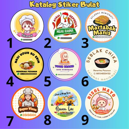 Jual STIKER VINYL BULAT CUSTOM/STIKER LABEL KEMASAN MAKANAN MINUMAN - 7 ...