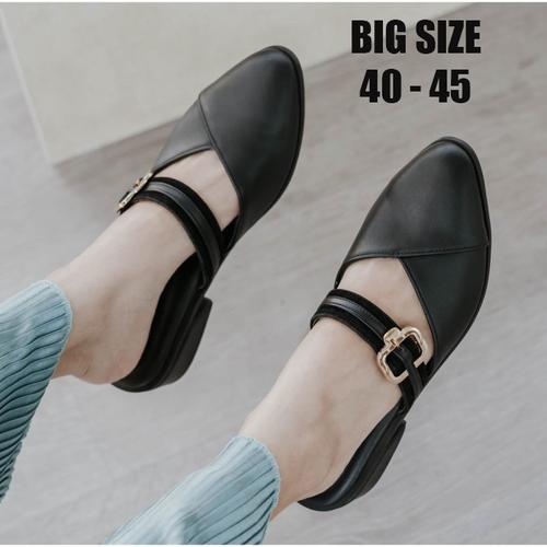 Promo Sepatu Sandal Mules Wanita BigSize Ukuran Jumbo Besar Heel 3cm ...