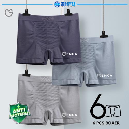Jual Boxer Isi 6 Celana Dalam Pria Zhfux Emga Pakaian Dalam Sempak CD ...