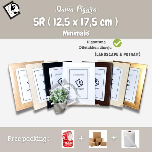 Jual Bingkai Foto 5R (12,5 x 17,5 cm) Pakai Kaca Minimalis Frame photo ...