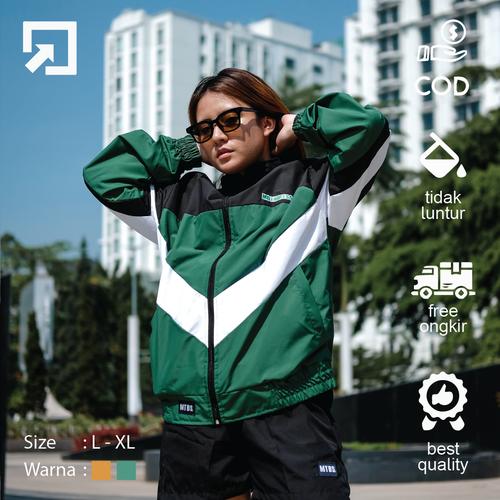 Jual Jaket Colorblock Vintage Retro Oversize Mothbless Pria Wanita ...