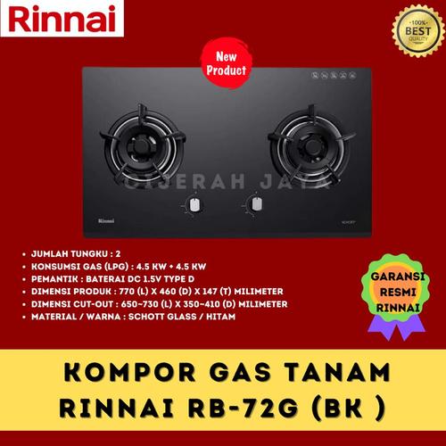 Jual RINNAI 72G KOMPOR TANAM GAS RINNAI RB 72 G BUILT-IN HOB RINNAI ...