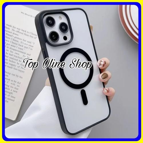 Jual IPHONE 12 / MINI / PRO / MAX CASE MAGSAFE LIST BLACK HARD SOFT ...