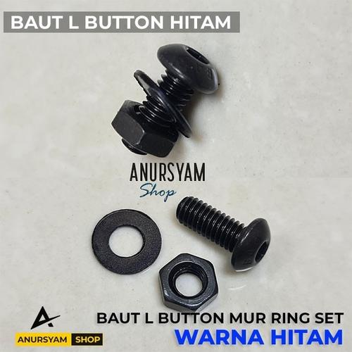 Jual [Paket 10 Set] Baut Button L M5 Mur Ring Set | Baut L Button M5 ...