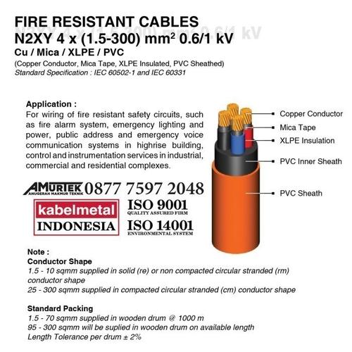 Jual Kabel N2XY FRC 4x50 mm2 METAL /4 x 50 mm2/4x50mm2/4x50 mm/4x50mm ...