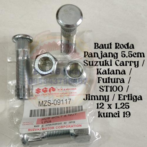 Jual baut mur roda panjang 5cm suzuki carry ertiga jimny katana swift ...