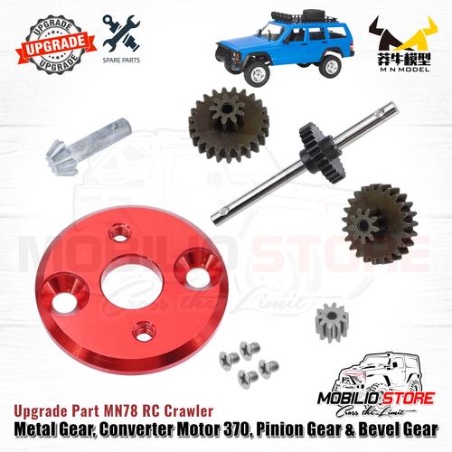 Jual Upgrade Part MN78 Metal Gear Converter 370 Pinion & Bevel Gear MN ...