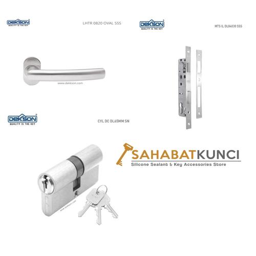 Jual Handle Lock Set Pintu Alumunium LHTR 0820 Oval Dekson / Gagang ...