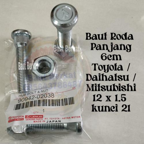 Jual Baut roda panjang kijang innova corolla harrier hilux fortuner 6cm ...