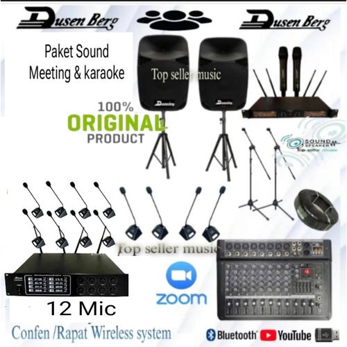 Jual PAKET SOUND SYSTEM MEETING RAPAT DUSENBERG 12 Mic Meja Wireles ...