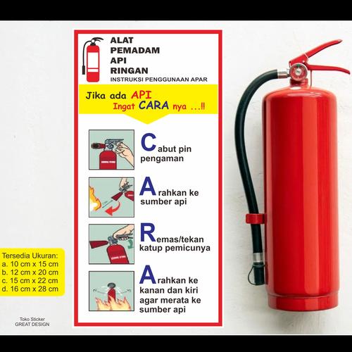 Jual SIGN STICKER K3 RAMBU SAFETY CARA PENGGUNAAN APAR - 10 cm x 15 cm ...