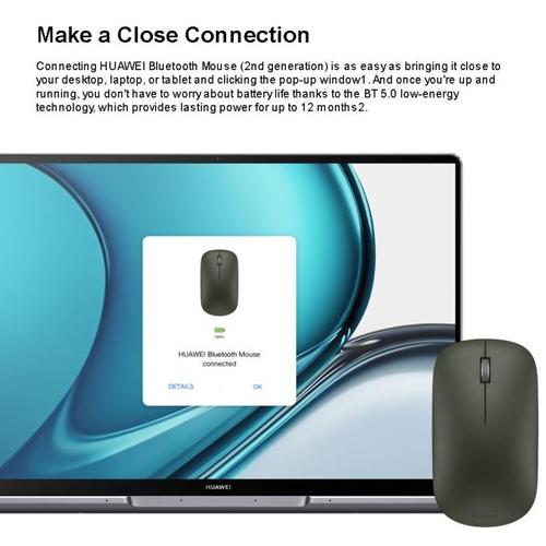 Jual ! HUAWEI BLUETOOTH MOUSE CD23 2ND GENERATION ORIGINAL - - Gray ...