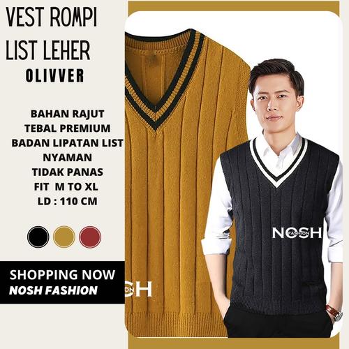 Jual Men's Knit Vest Rompi Rajut Pria Oliver /Rompi Rajut Kantor Korea ...