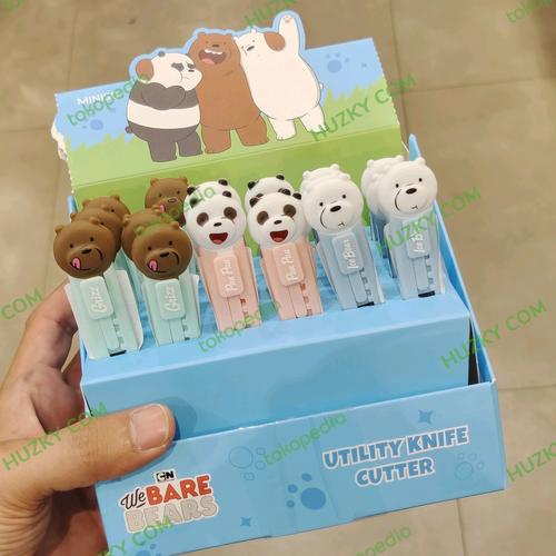Jual MINISO 🆕 Utility Knife / Cutter We Bare Bears Panda, Grizz, Ice ...