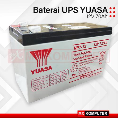 Jual Baterai Aki Kering UPS YUASA NP7-12 12v 7ah - Kab. Bantul - MX Komputer | Tokopedia