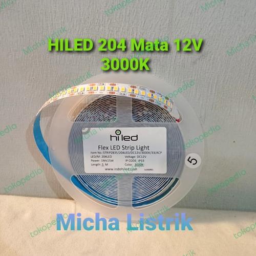 Jual HILED LED Strip 2835 12V 204 Mata / Flex Strip Light 12V IP33 ...