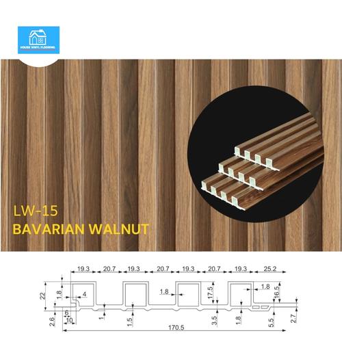 Jual wall panel kayu wpc LW-15 Bavarian Walnut Panjang 2,95m/batang ...