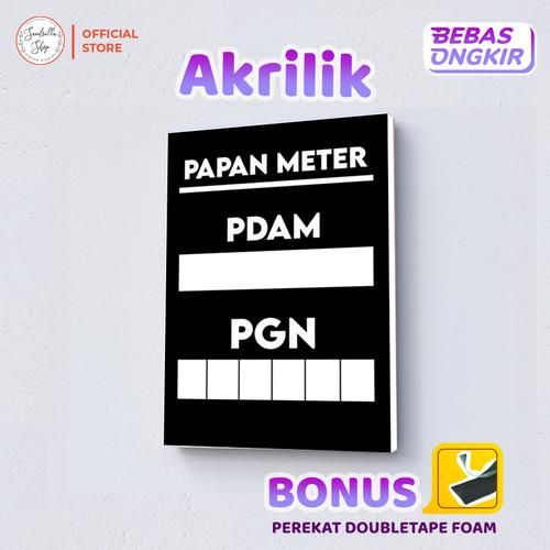 Promo Papan Meteran PAM PLN GAS Acrylic Sign Board Signage Akrilik ...