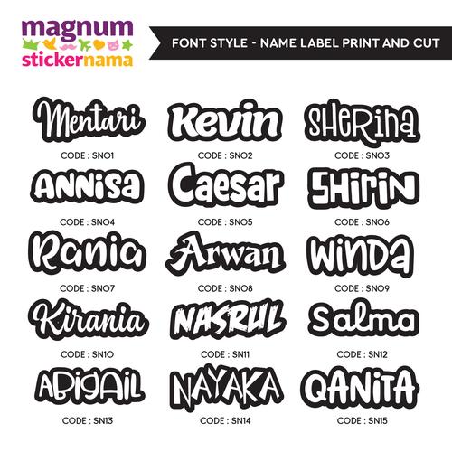 Jual Label Nama Waterproof, Stiker Nama Print and Cut Polos Hologram ...