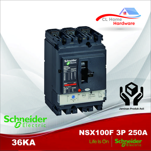 Jual MCCB SCHNEIDER 3P 250A 3PHASE 250AMPERE BREAKER NSX250F TM250D ...