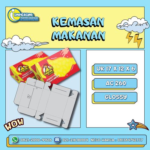 Jual Packaging / Dus Box / ukuran 17 x 12 x 6 bahan AC 260 laminasi ...