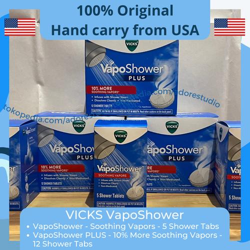 Jual Vicks VapoShower VapoShower PLUS Soothing Vapors - 100% Original ...