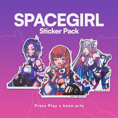 Jual SPACEGIRL Press Play x kenn.arts Sticker Pack - ROVER - Jakarta ...