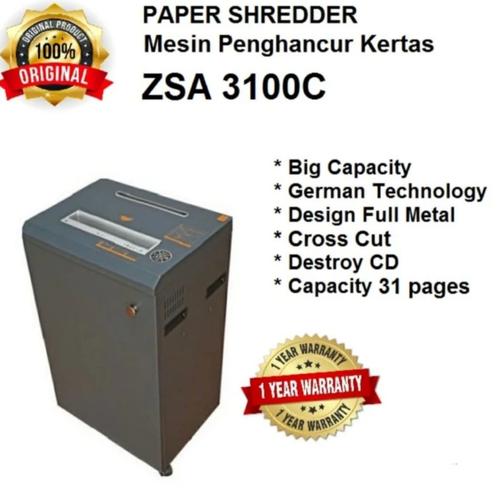 Jual Paper shredder Mesin penghancur kertas Besar ZSA 3100C Big ...