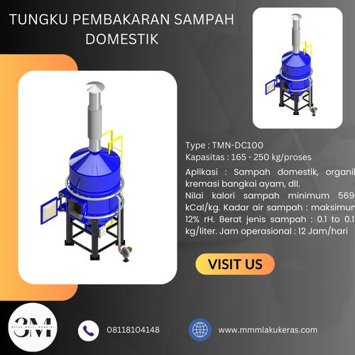Jual Tungku Pembakaran Sampah Domestik Kapasitas 250kg Proses Kab