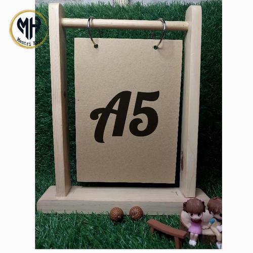 Promo gantungan kalender ukurana5|stand menu kayu restoran|tempat nomor ...