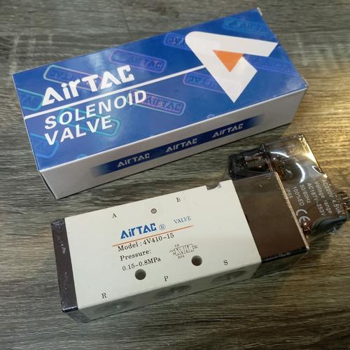 Jual AIRTAC SOLENOID VALVE 5/2Way MODEL 4V410-15 Port Size 1/2" DC24 ...