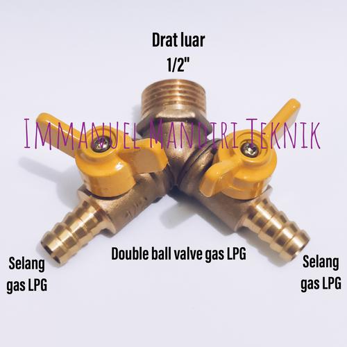 Jual Ball valve gas LPG 1/2 cabang 2 / Stop kran gas LPG 1/2 heavy duty - Jakarta Utara ...