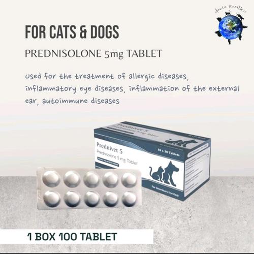 Jual Prednivet 5mg - Obat Alergi, Eczema, Dermatitis Kucing Anjing 1 ...