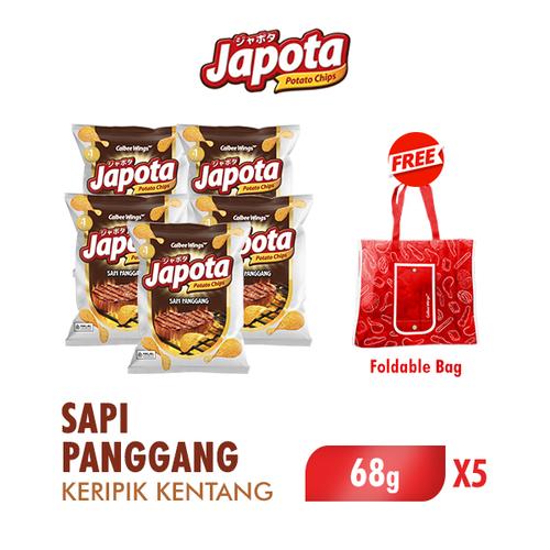 Promo Japota Keripik Kentang Sapi Panggang (Beef BBQ) x 5 Pcs Free Bag ...