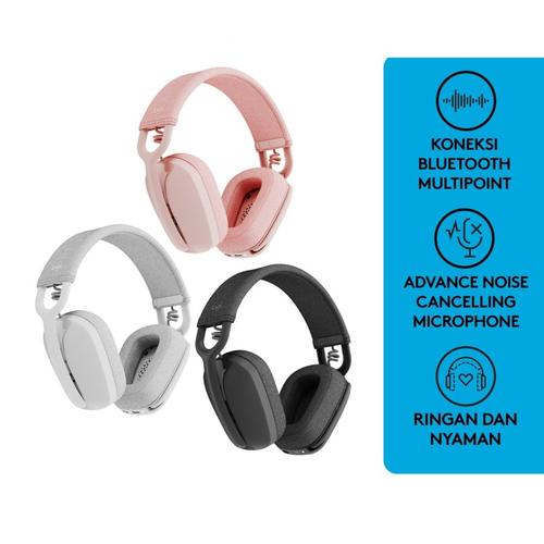 Jual Logitech Zone Vibe 100 Graphite Wireless Gaming Headset - Putih ...