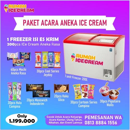 Jual Paket Acara 1 Frezeer 200pcs Ice Cream - Jakarta Barat - Rumah Ice ...