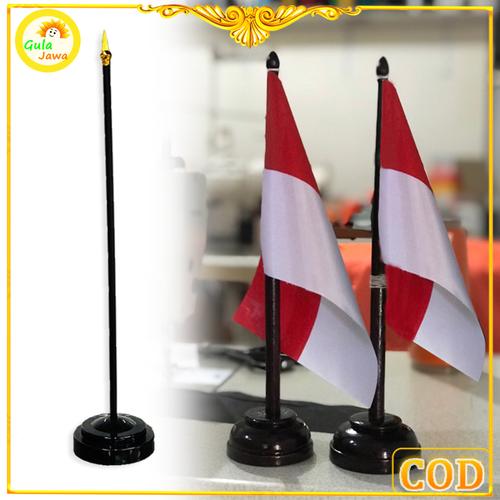 Jual Bendera Meja Merah Putih/Bendera merah putih + tiang meja satu set ...