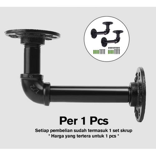 Jual Pipa Siku Holder Alat Penyangga Penahan Papan Rak Rack Dinding ...